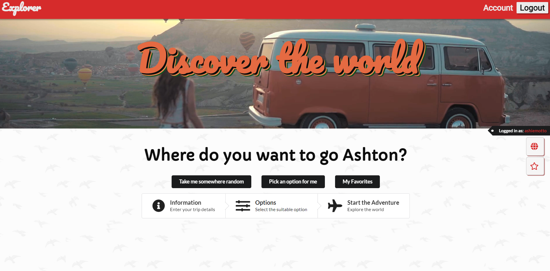 Ashton's contact page